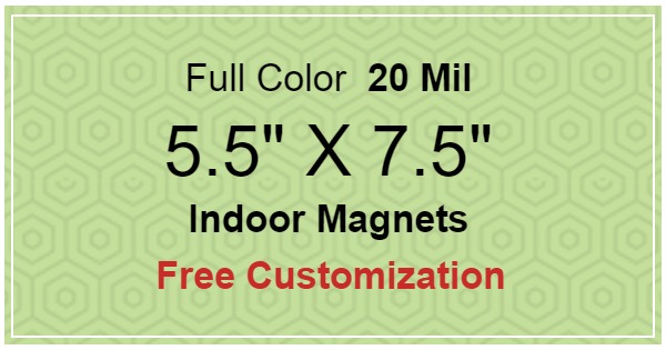 5.5x7.5 Custom Magnets 20 Mil Square Corners
