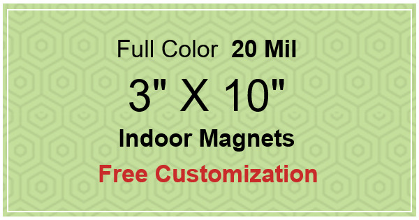 3x10 Custom Magnets 20 Mil Square Corners