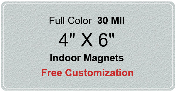 Magnet - 4x6 Round Corners - 30 Mil