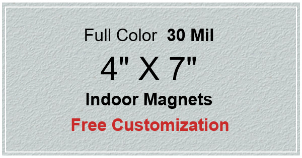 Magnet - 4x7 Square Corners - 30 Mil