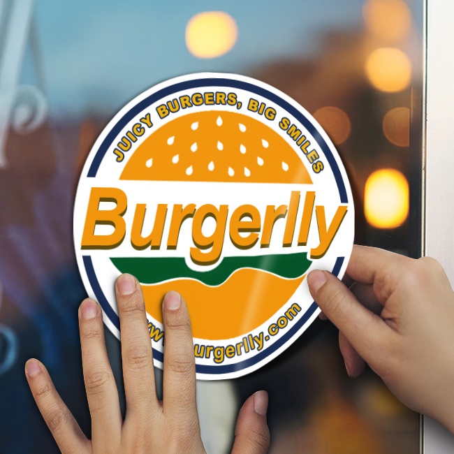 12 Inch Custom Circle Static Window Clings