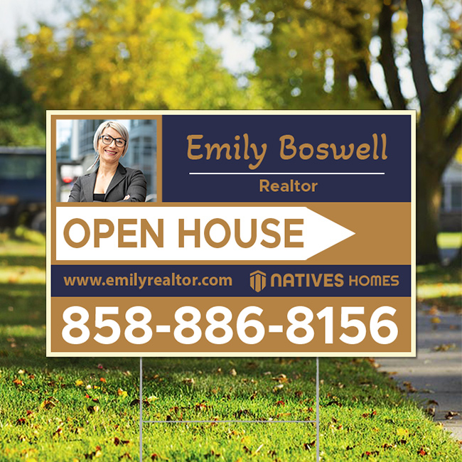 18" x 12" Single Side Yard Signs - Full Color