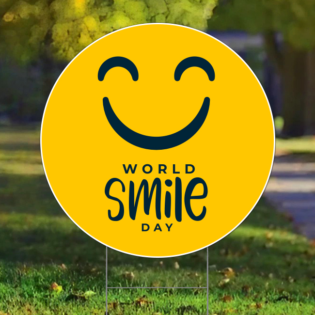 24" x 24" Circle Yard Signs - Full Color Single Side