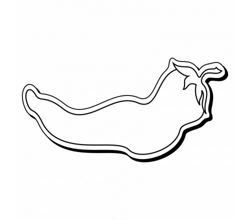 1.75x3.5 Custom Printed Chili Pepper Shaped Magnets 20 Mil
