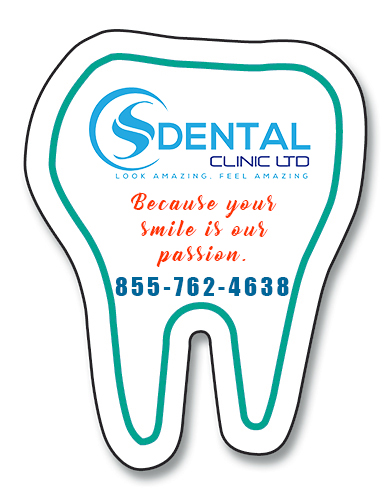 1.75x2.25 Custom Tooth Shape Magnets - Outdoor & Car Magnets 30 Mil
