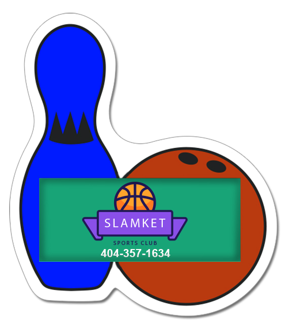 2x2.31 Custom Bowling Shaped Magnets 20 Mil