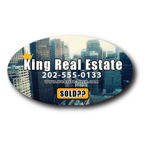 4x2.25 Custom Oval Shape Magnets - Outdoor & Car Magnets 30 Mil