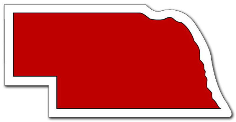 3.5x3 Custom Nebraska Shaped Magnets 20 Mil