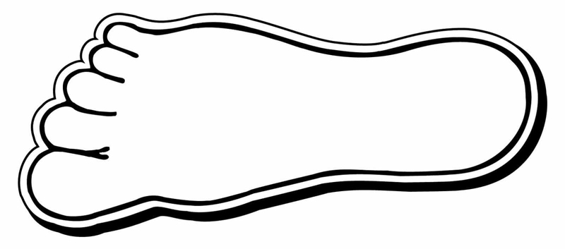 1.81x4.43 Custom Foot Shaped Magnets 20 Mil