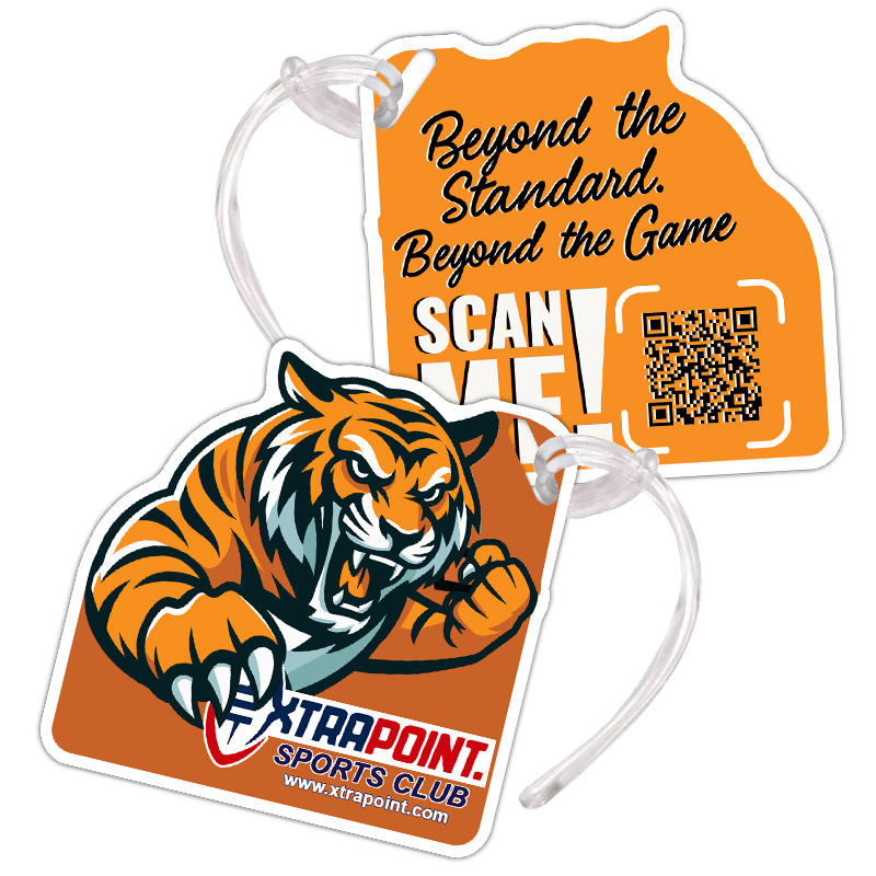 3"x3" Custom Tiger Shaped Full Color Luggage Tags