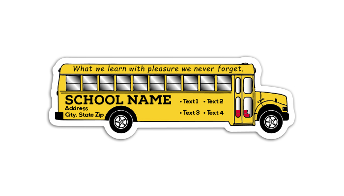 Magnet - School Bus Shape (5.25x1.75) - 30 Mil