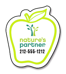1.87x2.12 Custom Apple Shape Magnets - Outdoor & Car Magnets 30 Mil