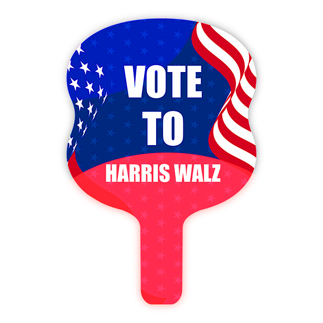 Custom 22" x 5" Hourglass Shaped Rally Signs - One Side - Full Color