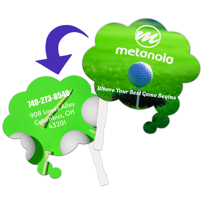 Custom Printed 10" x 9.8" Cloud Thought Shaped Rally Signs - Two Side ...